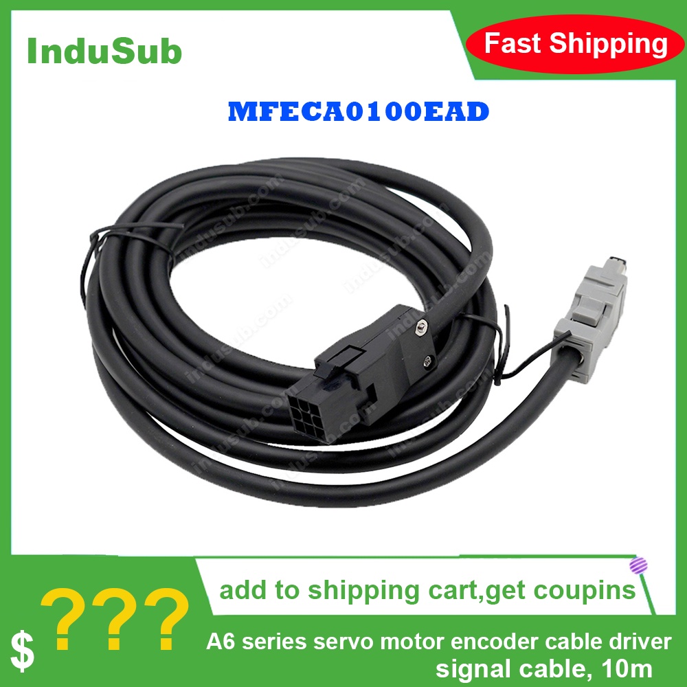 YY MFECA0100EAD A6 Series Servo Motor Encoder Cable Driver Signal Cable Feedback Line 9p MS-6P ...