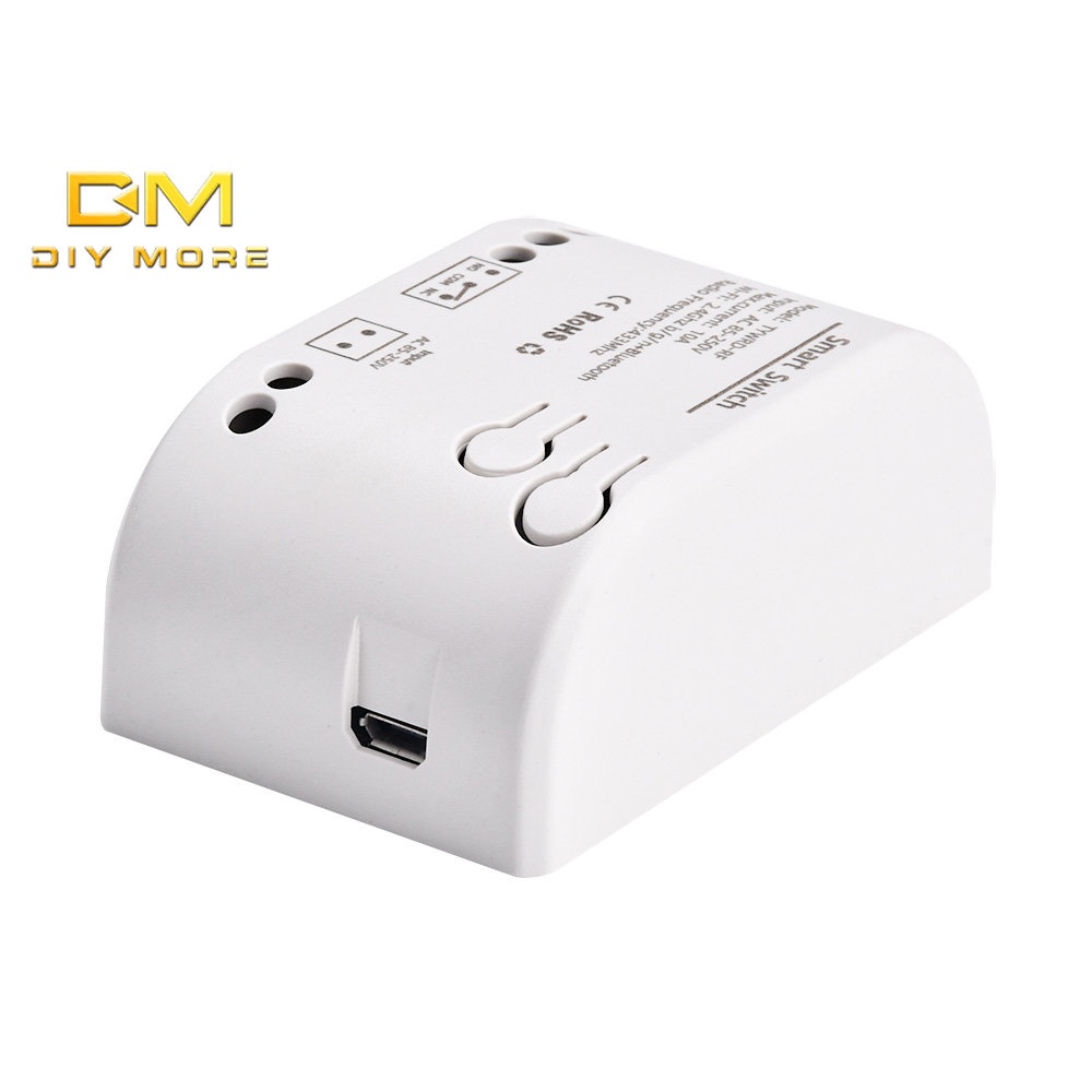 Diymore Tuya โมดูลสวิตช์รับสัญญาณ wifi ไร้สาย 1/2/4CH DC 7-32V 5V 12V 24V 220V RF 10A | Shopee ...