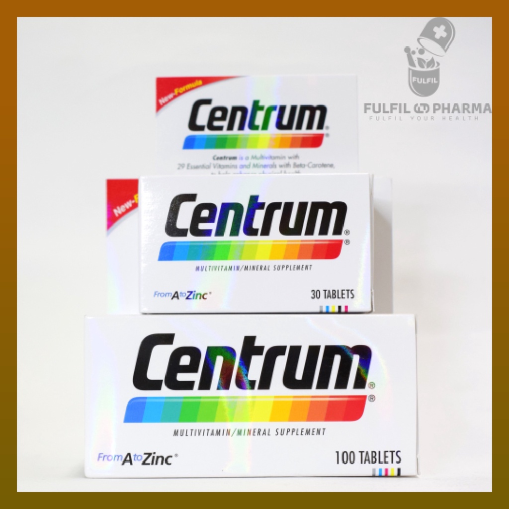Centrum 29 Essential Vitamins เซนทรัม วิตามินและเกลือแร่รวมที่จำเป็น 29 ...