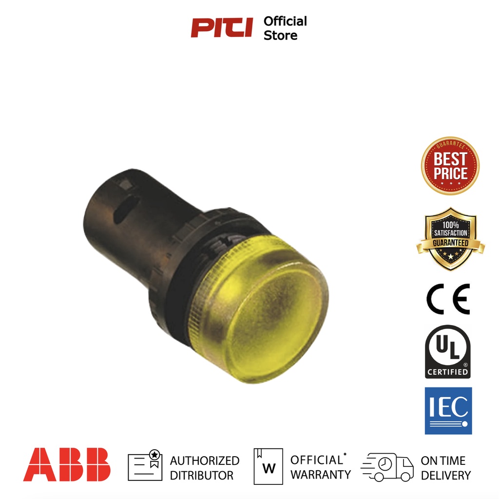 ABB Push Button CL-523Y 22mm Cutout, IP66, Round, 230V | Shopee Thailand