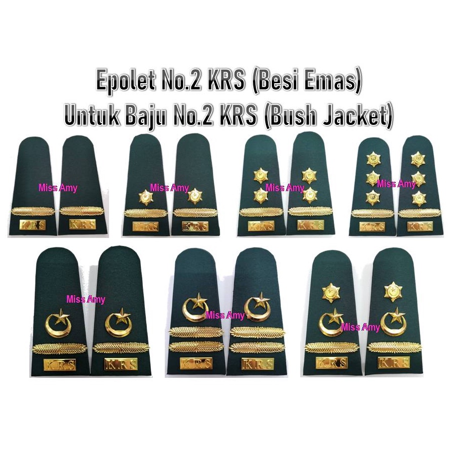 เสื้อแจ็กเก็ต ลาย Rank Of Cikgu Kadet Teenage School (KRS) No,2'Bush Jacket'/Rank for School ...