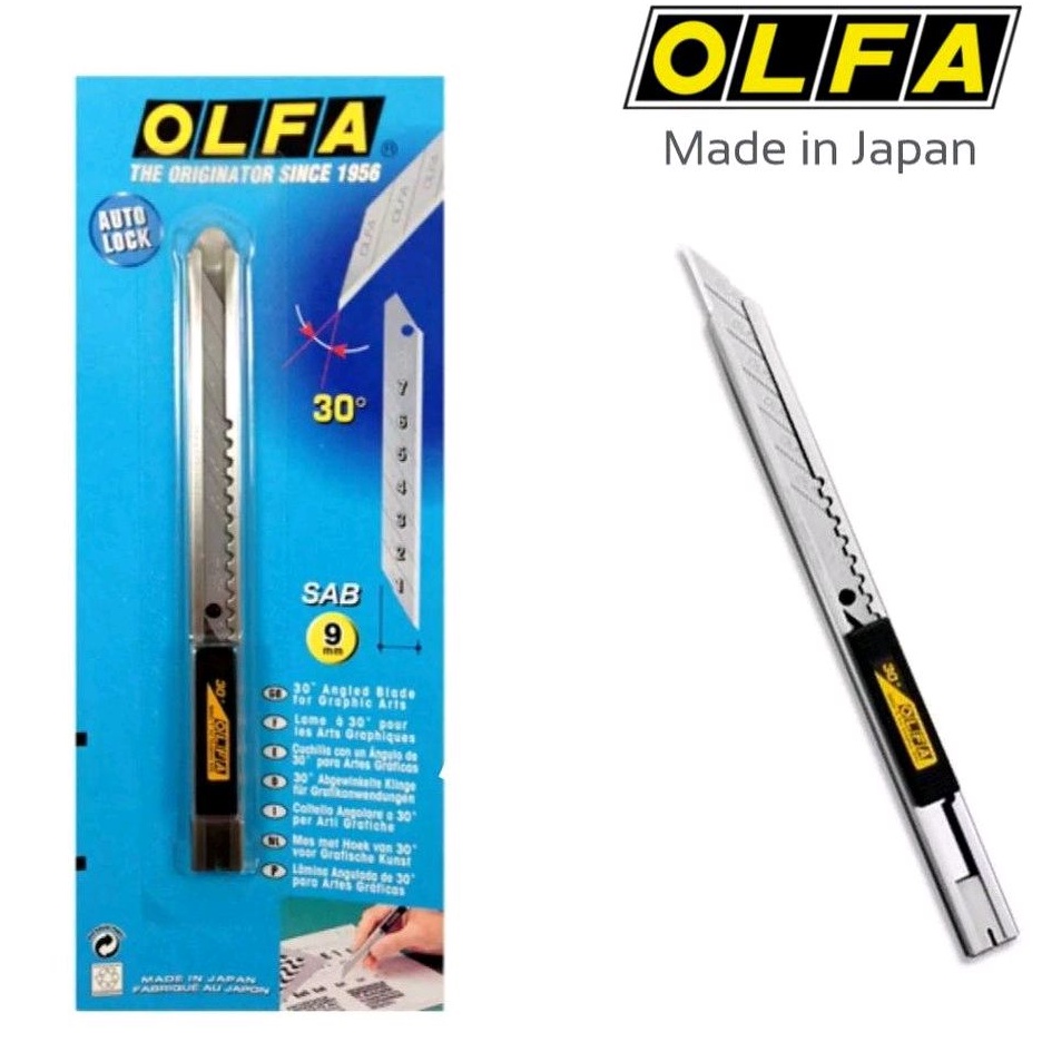 มีดคัตเตอร์ OLFA SAC-1 เหมาะสำหรับงานศิลปะ การทำภาพพิมพ์ ศิลปะการขีดเขียน หรือศิลปะการพิมพ์ ด้าม ...