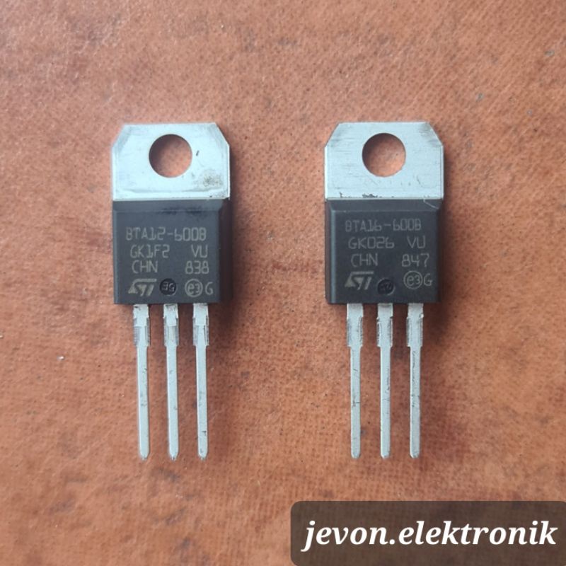 ทรานซิสเตอร์ IC BTA 12 16 Triac Original ST BTA12 BTA16 600B Original ...