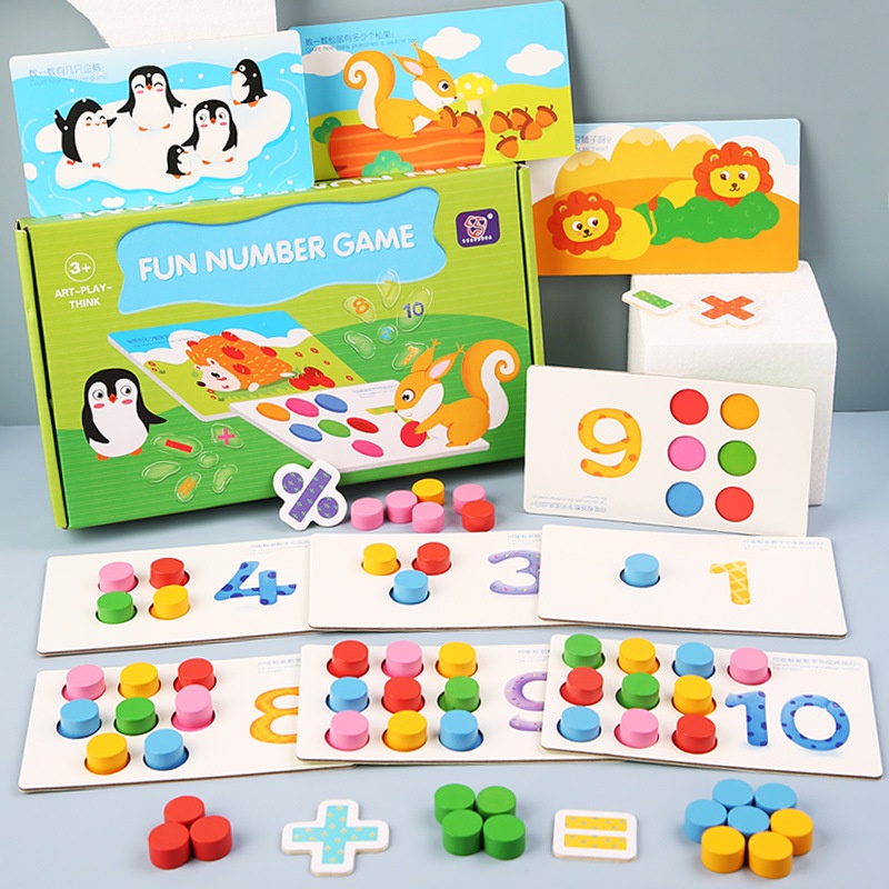 Fun Number Game ของเล่นฝึกนับเลข เรียงสี | Shopee Thailand