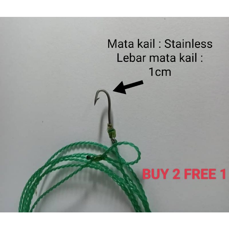 ซื้อ 2 ฟรี 1!!! Eel FISHING TALI TANGSI EMBROIDERY/MASTA HOOK TO ROPE ...