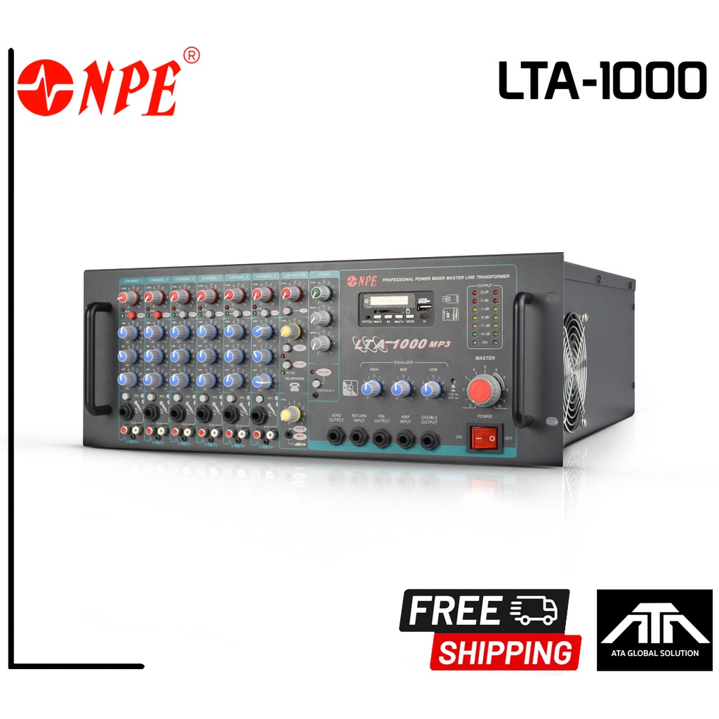 NPE LTA-1000MP3 powermixer พาวเวอร์มิกเซอร์เครื่องขยายเสียงตามสาย 1000 ...