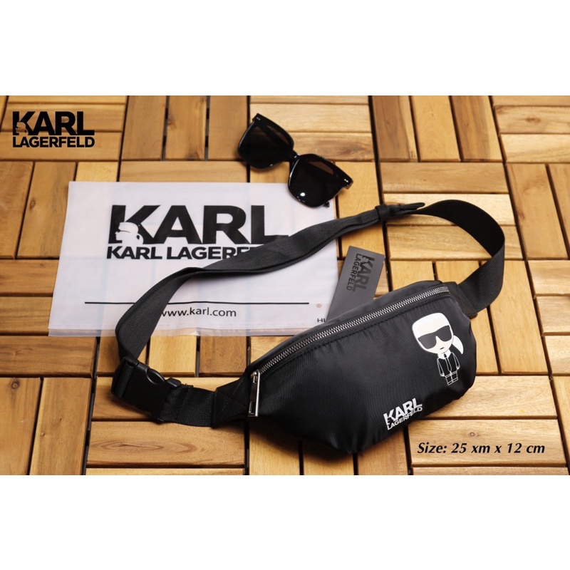 กระเป๋าท้อง Karl LAGER แบรนด์แท้ made in Japan | Shopee Thailand