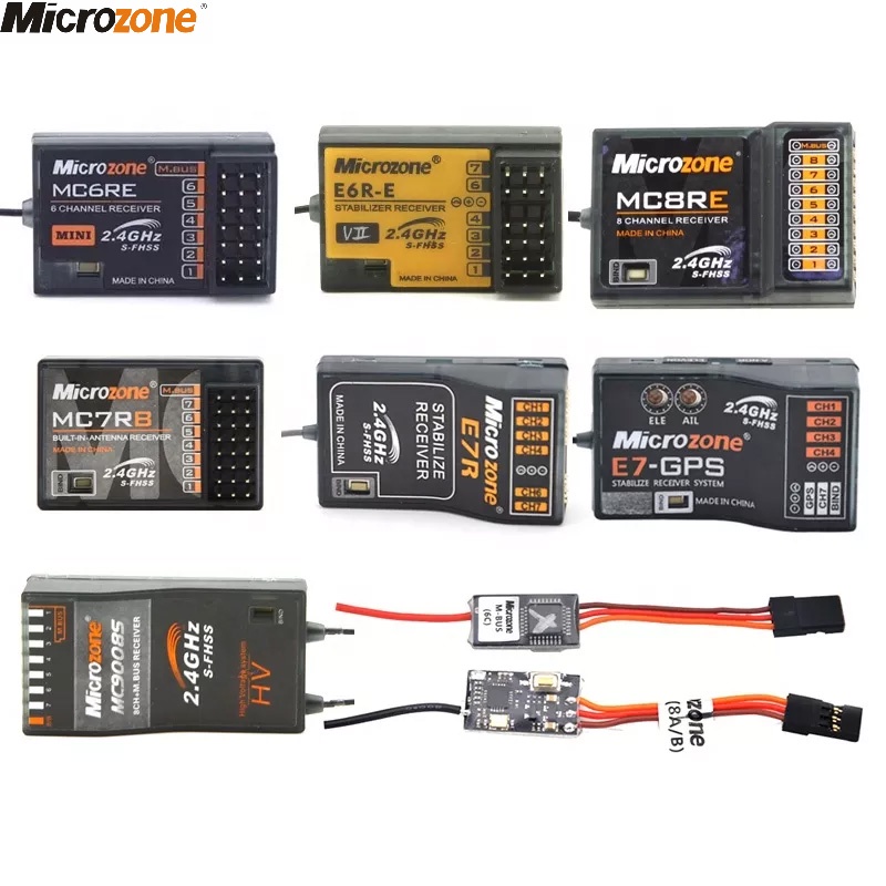Microzone MC6RE MC7RB MC9002 ตัวรับสัญญาณ M-SBUS ขนาดเล็ก 6CH MC8RE 8CH สําหรับโดรนบังคับ MC6C ...