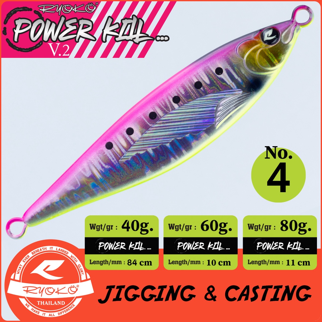 เหยื่อจิ๊ก แคส RYOKO Power Drop 40g 60g | Shopee Thailand