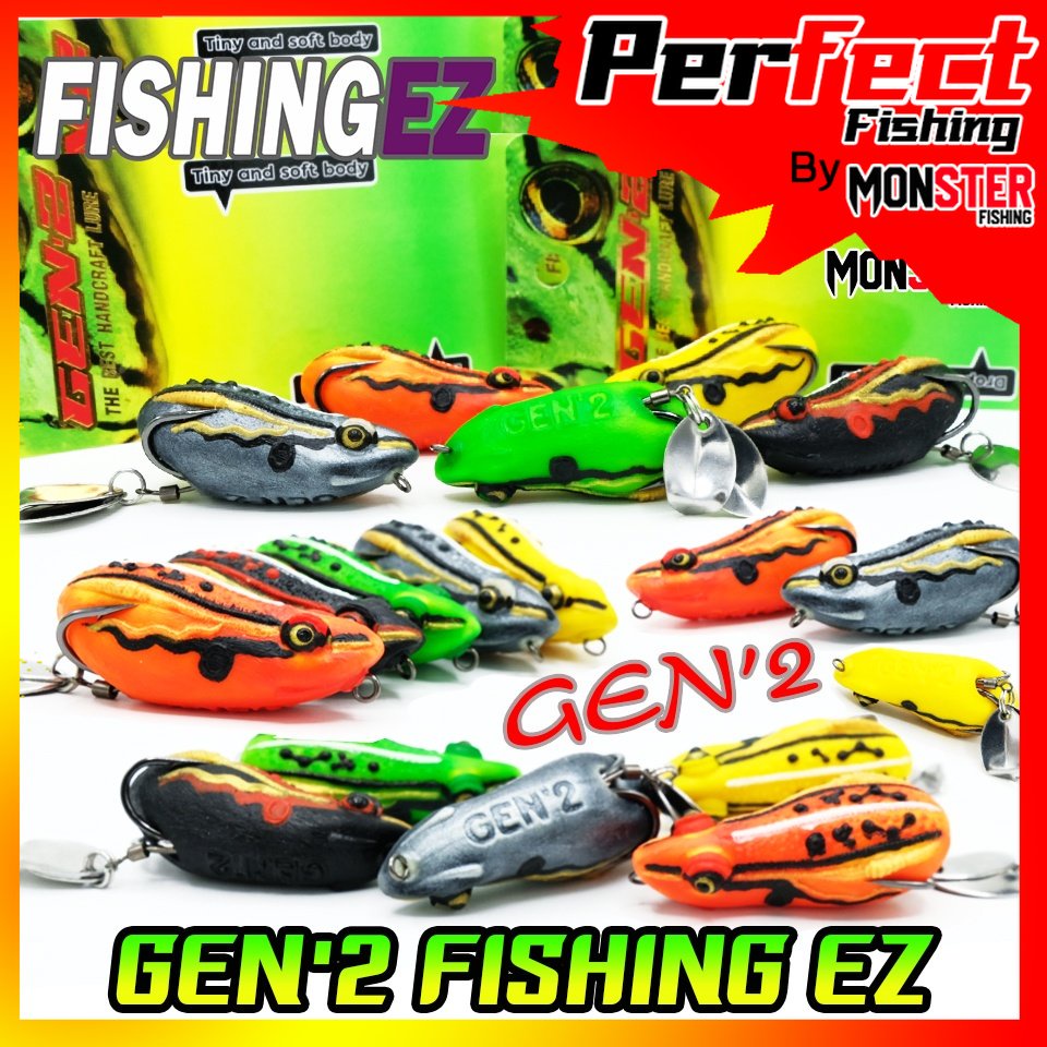 เหยื่อตกปลา เหยื่อปลอม กบยาง GEN’2 FISHING EZ (รุ่นปรับปรุงใหม่ ชุดตัว ...