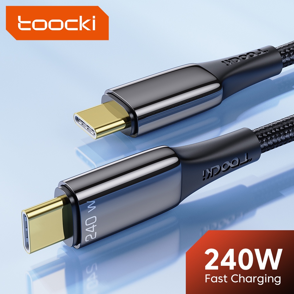 Toocki สายชาร์จเร็ว 240W PD Type C เป็น Type C USB C 1 เมตร 2 เมตร สําหรับแล็ปท็อป แท็บเล็ต ...