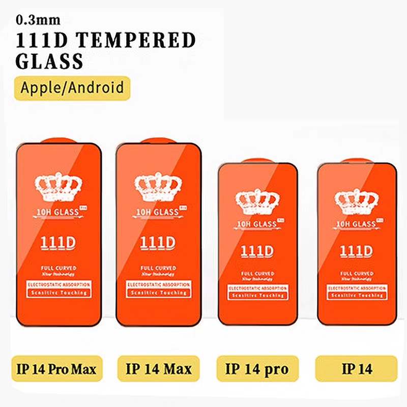 ฟิล์มกระจกเต็มจอ สำหรับ iPhone 14ProMax 14Pro 14Plus 14 13ProMax 13Pro 13 111D ใส | Shopee Thailand