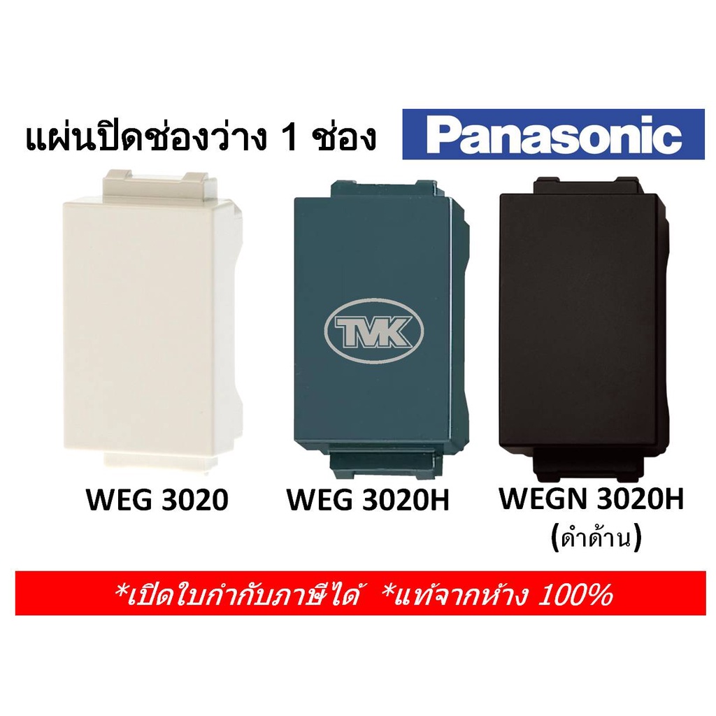 Panasonic แผ่นปิดช่องว่าง ฝาอุดช่องว่าง ฝาปิดเรียบ 1 ช่อง WEG 3020 ...