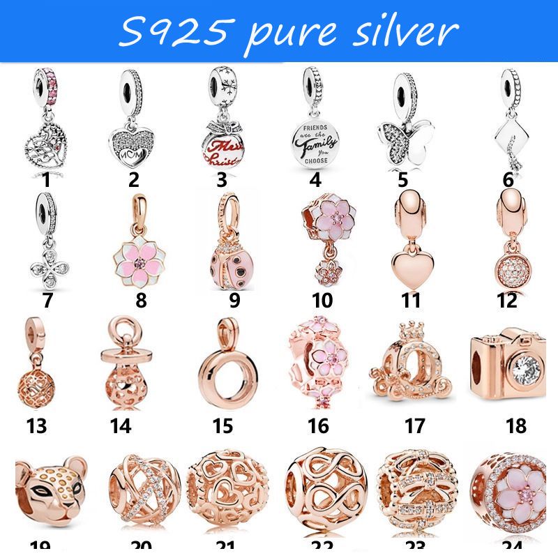 Pandora สร้อยข้อมือเงินแท้ S925 จี้รูปมงกุฎ หัวสิงโต สีโรสโกลด์ m1022 | Shopee Thailand