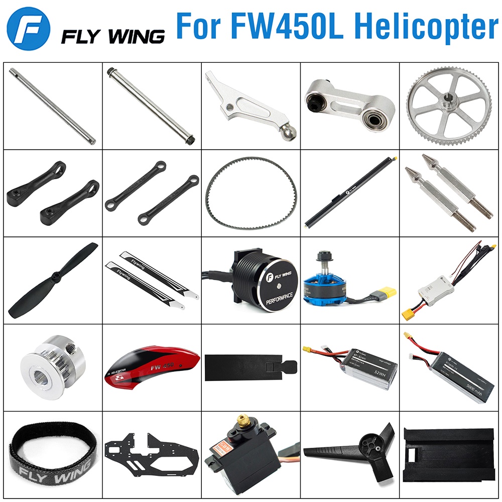 Flywing FW450L อะไหล่มอเตอร์เซอร์โว แบตเตอรี่ สําหรับเฮลิคอปเตอร์บังคับ ...