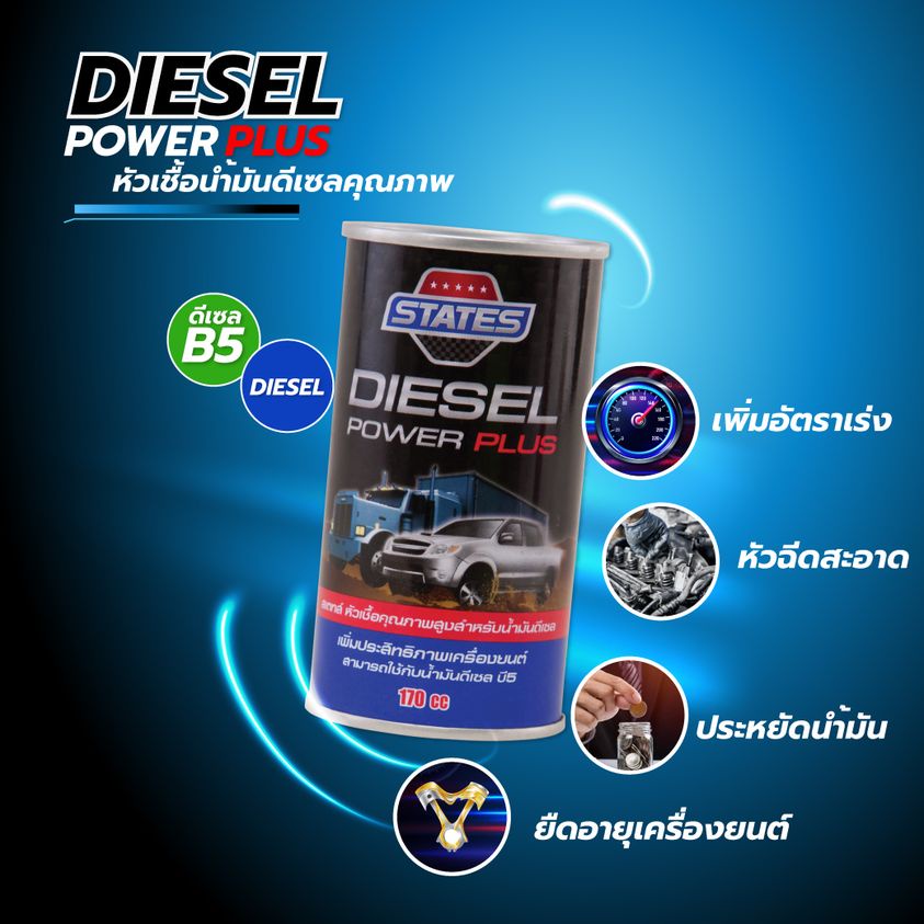 หัวเชื้อน้ำมันดีเซล States Diesel Power Plus B10 B20 (170 ML) | Shopee ...