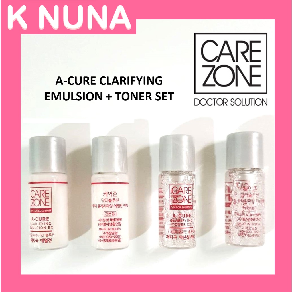CAREZONE DOCTOR SOLUTION A-CURE CLALIFYING TONER 5ml + EMULSION 5ml Set - ACNE Treatment การ ...