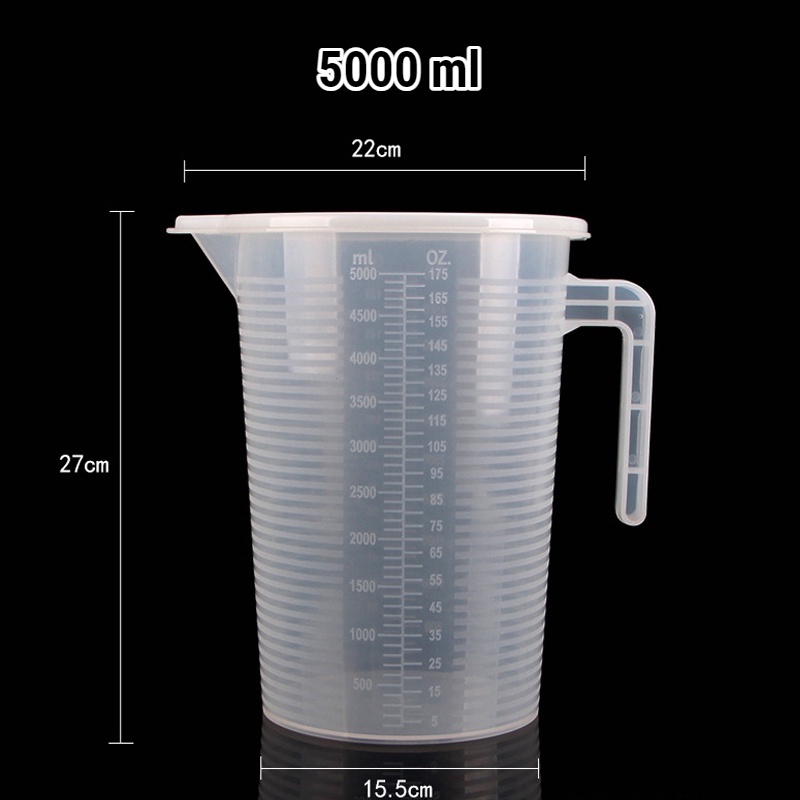 TIMECAFE ถ้วยตวงพลาสติกใส Size ใหญ่ ขนาด 500,1000,2000 ML และ 5000 ML | Shopee Thailand