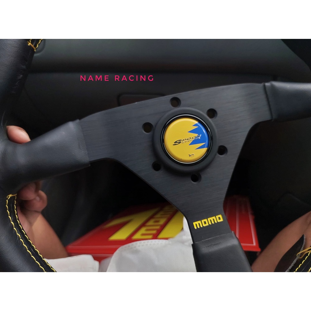 พวงมาลัย MOMO SPOON พร้อมแป้นแตร พวงมาลัยspoon อุปกรณ์ครบปั้มครบงานเหม ...