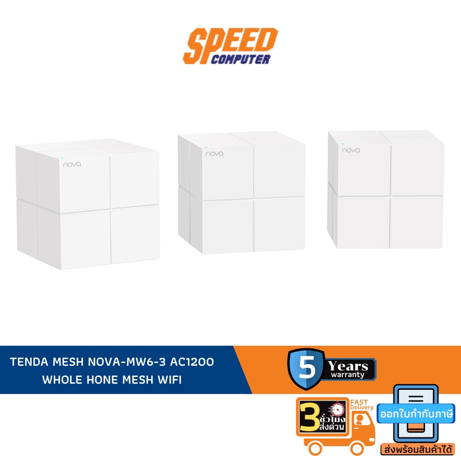 TENDA MESH NOVA-MW6-3 AC1200 WHOLE HONE MESH WIFI 5YEAR By Speed ...