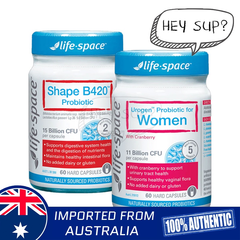 Life Space Women's Health Duo Pack: Shape B420 Probiotic 60 Capsules ...