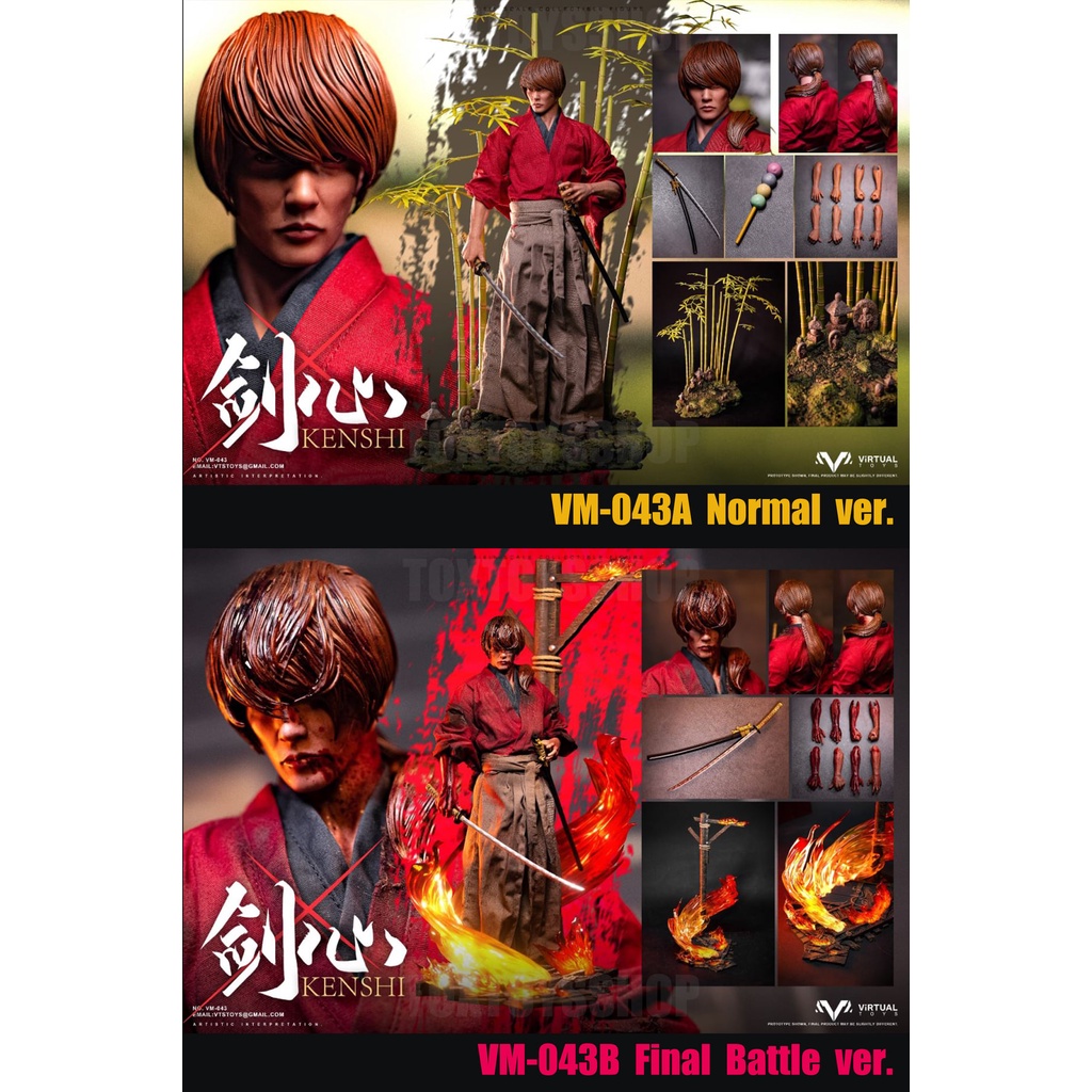 VTSTOYS VM-043 1/6 : Kenshin มีให้เลือก 2 เวอร์ชั้น (กล่องภายนอกค่อนข้างยับ) | Shopee Thailand