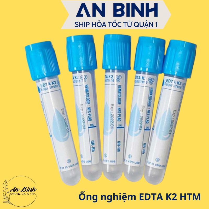 (Q1-HCM🏠 หลอดทดสอบ Edta K2 HTM 2ml 4ml Blue Cap, Low Mous Blister 100 ...