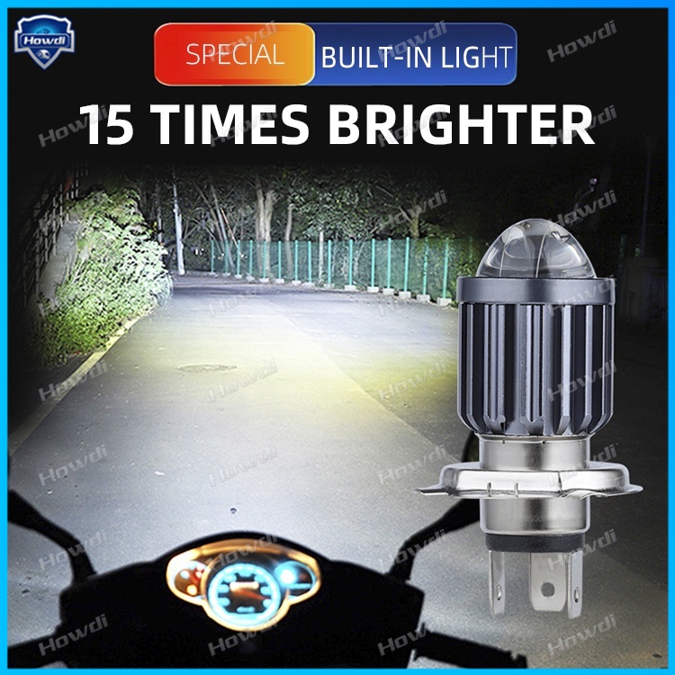 Hcc_howdi หลอดไฟหน้ารถจักรยานยนต์ - H4/H6 CSP 12V Super Bright 12000LM LED | Shopee Thailand