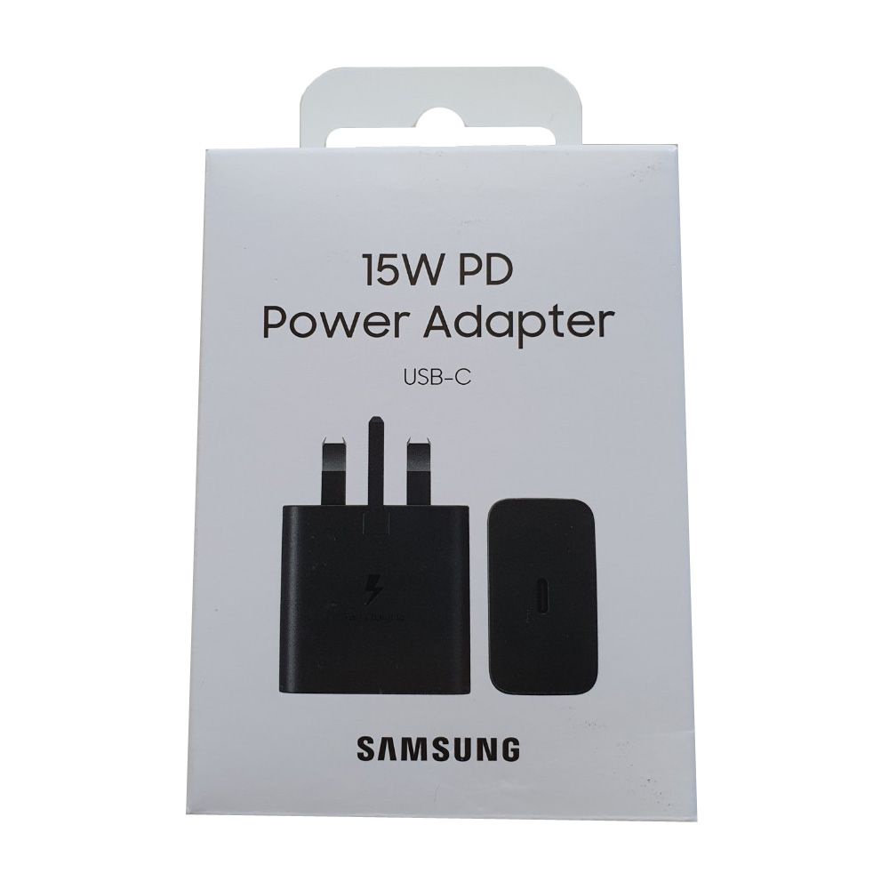 Samsung EP-T1510NBEGGB USB-C 15W PD Power Adapter without Cable (UK Plug, Black) | Shopee Thailand