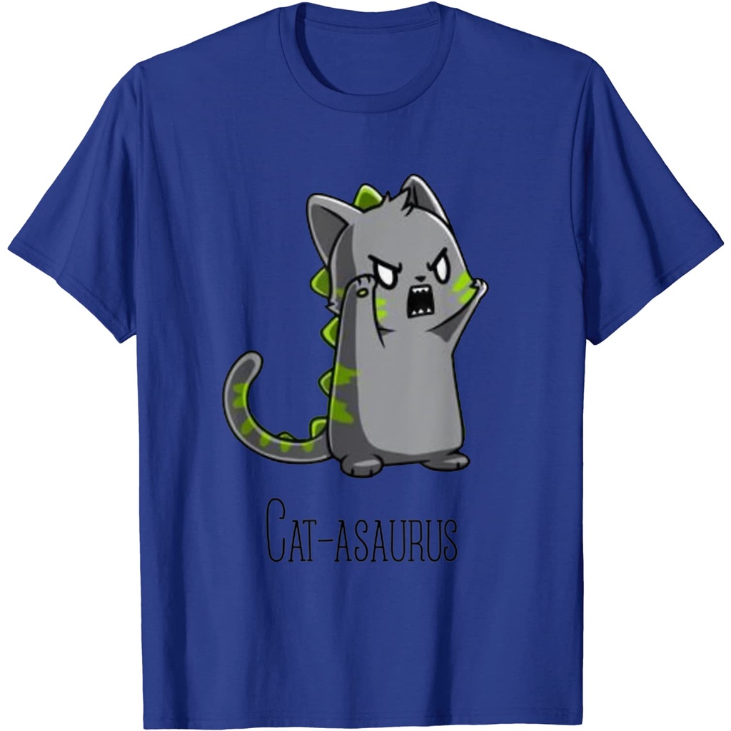 เสื้อสาวอวบ Catasaurus ลูกแมวคิตตี้ T-Rex Dino ตลกแมวคนรักเสื้อยืด ...
