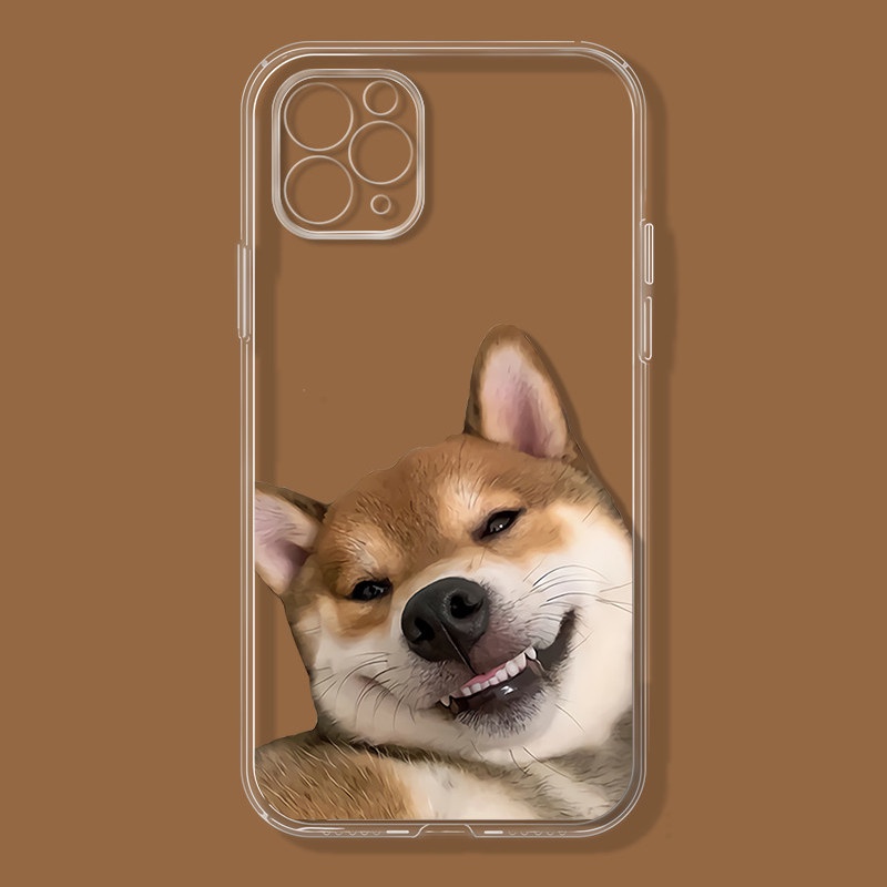 Smile shiba inu~เคสไอโฟน iPhone 12 14 pro 7 14 se2020 เคส TPU Xr Xs X ...