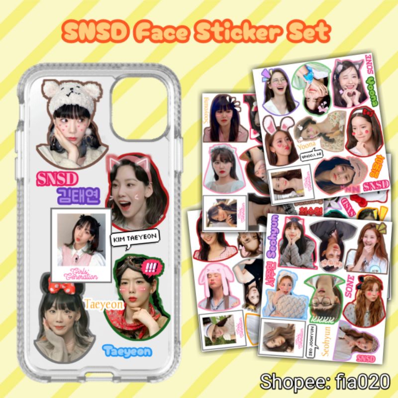 สติกเกอร์ SNSD Girls Generation Face ชุด kpop สาวกลุ่มสาว ทิฟฟานี่ ...
