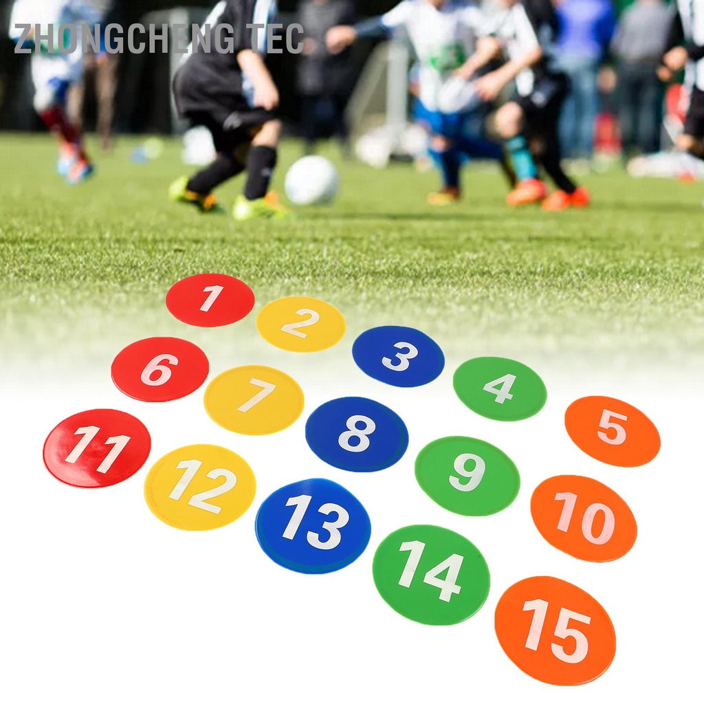 Zhongcheng Tec Sports Number Spots Marker 1 to 15 Carpet Spot Markers ...