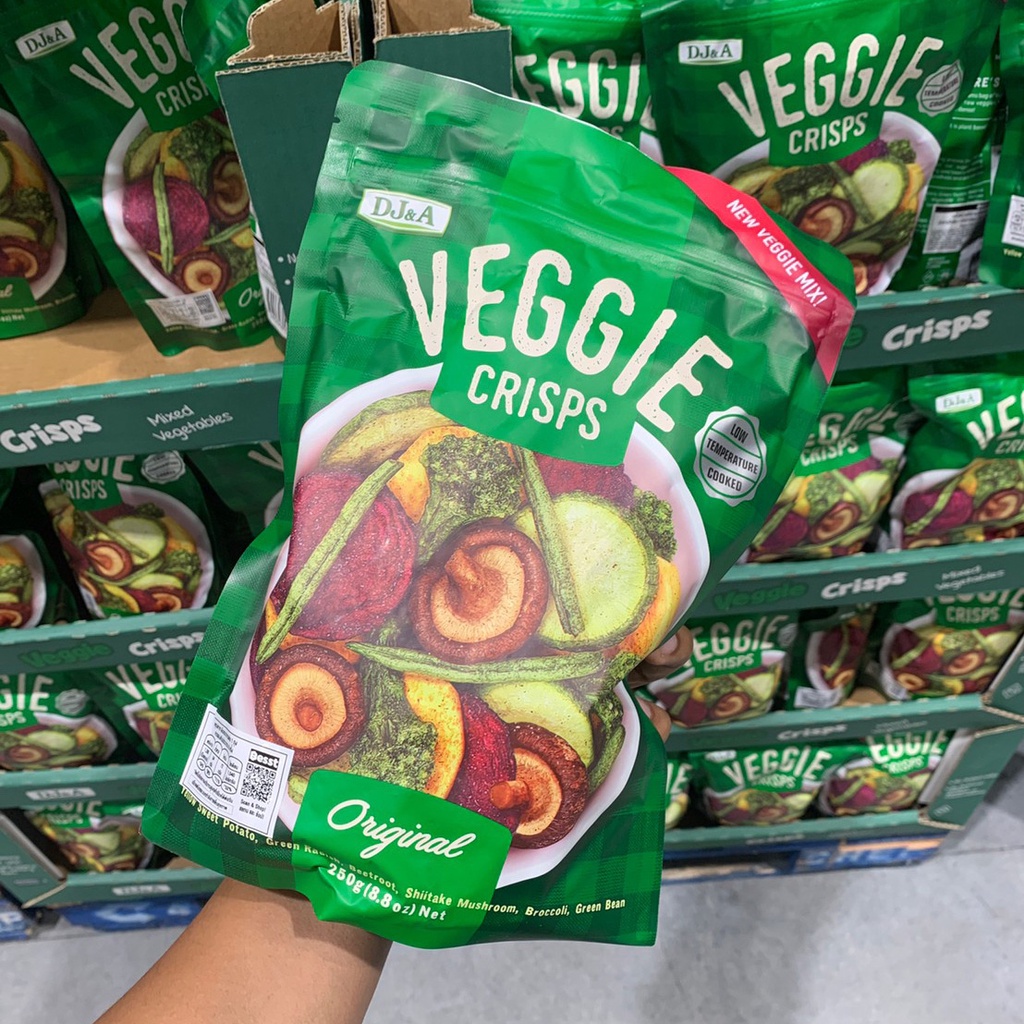 DJ&A Veggie Crisps ผักรวมอบกรอบแบบปรุงรส 250g | Shopee Thailand