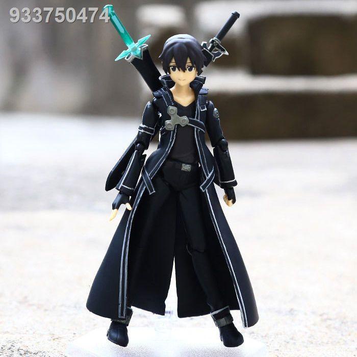 Anime Sword Art Online figma Asuna Kirito Black Swordsman movable hand ...
