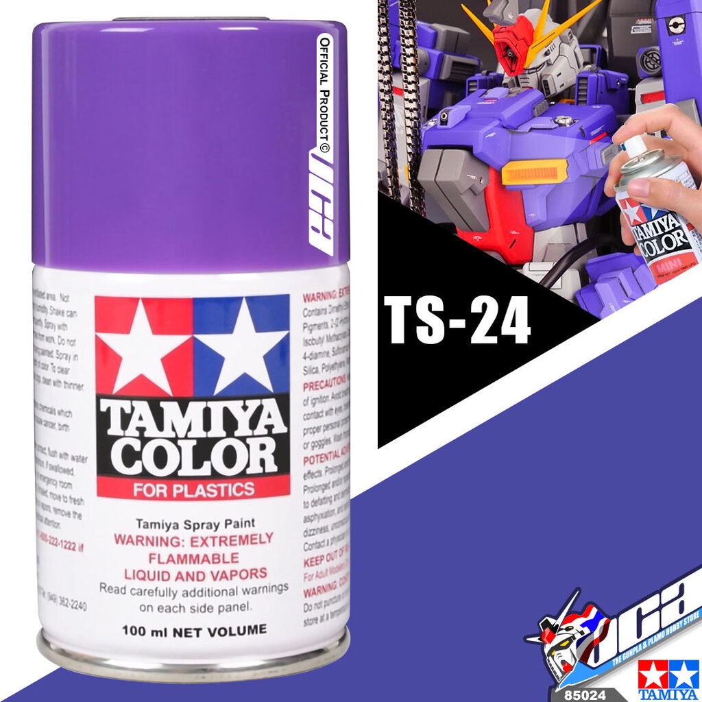 TAMIYA 85024 TS-24 PURPLE COLOR SPRAY PAINT CAN 100ML FOR PLASTIC MODEL TOY สีสเปรย์ทามิย่า พ่น ...