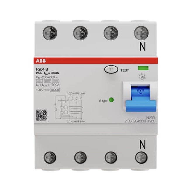 ABB RCCB type B F204B 4P C25 - 63A 30mA , EV Charger | Shopee Thailand