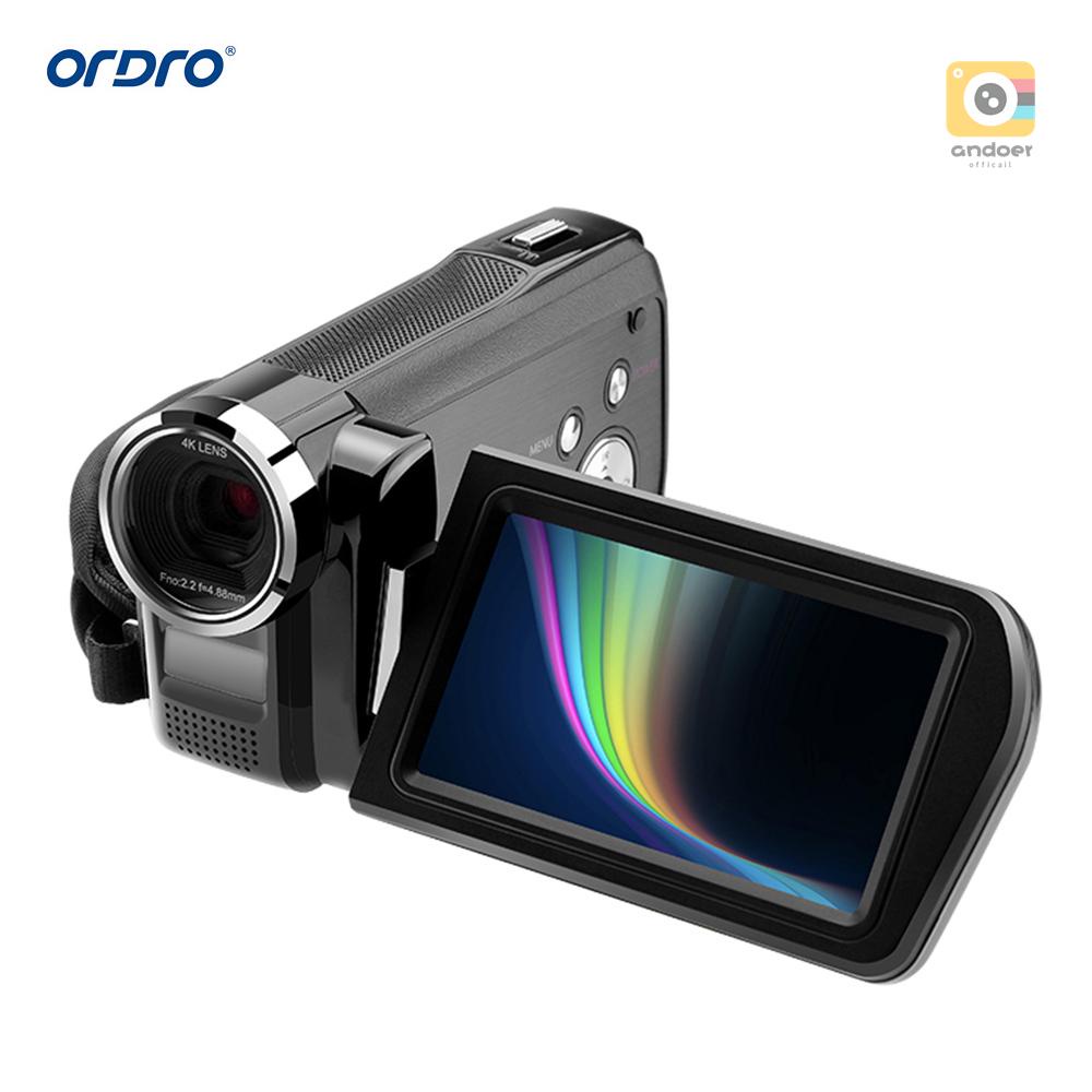 Ordro AC2 4K กล้องบันทึกวิดีโอดิจิทัล DV 48MP ซูมได้ 30X เวอร์ชั่นกลางคืน IR หน้าจอสัมผัส IPS 3. ...