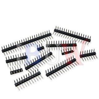 5/10PCS 1X/2/3/4/5/6/8/10/40 PIN Single Row Right Angle MALE PIN HEADER 2.54MM PITCH Strip ...