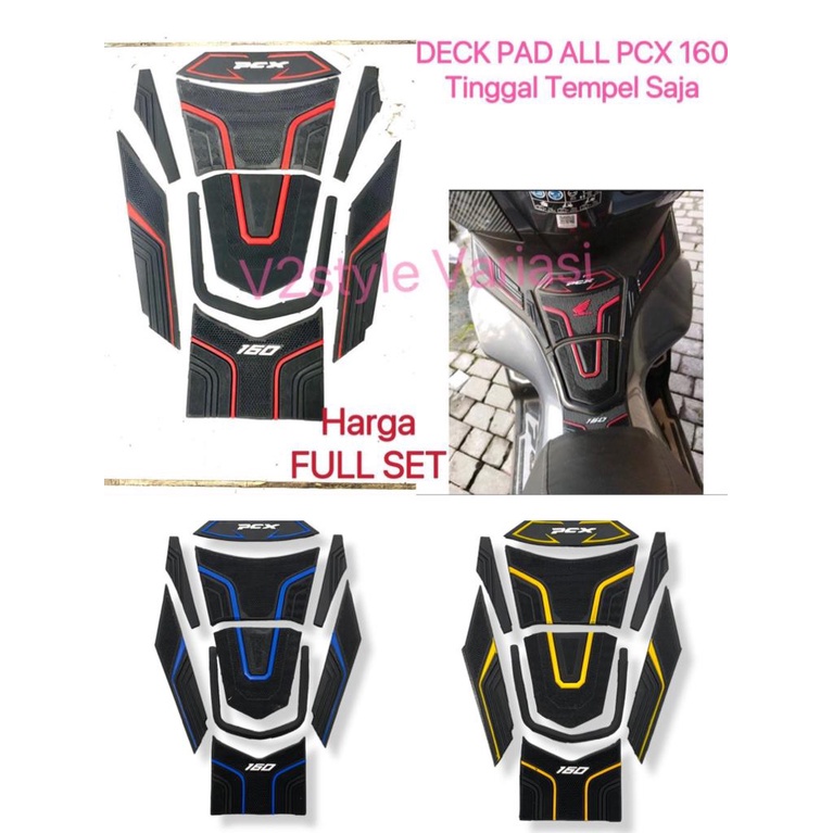 DECKPAD PCX 160 TANK PAD PROTECTOR BODY CARPET 3D นูนอุปกรณ์เสริม HONDA ...