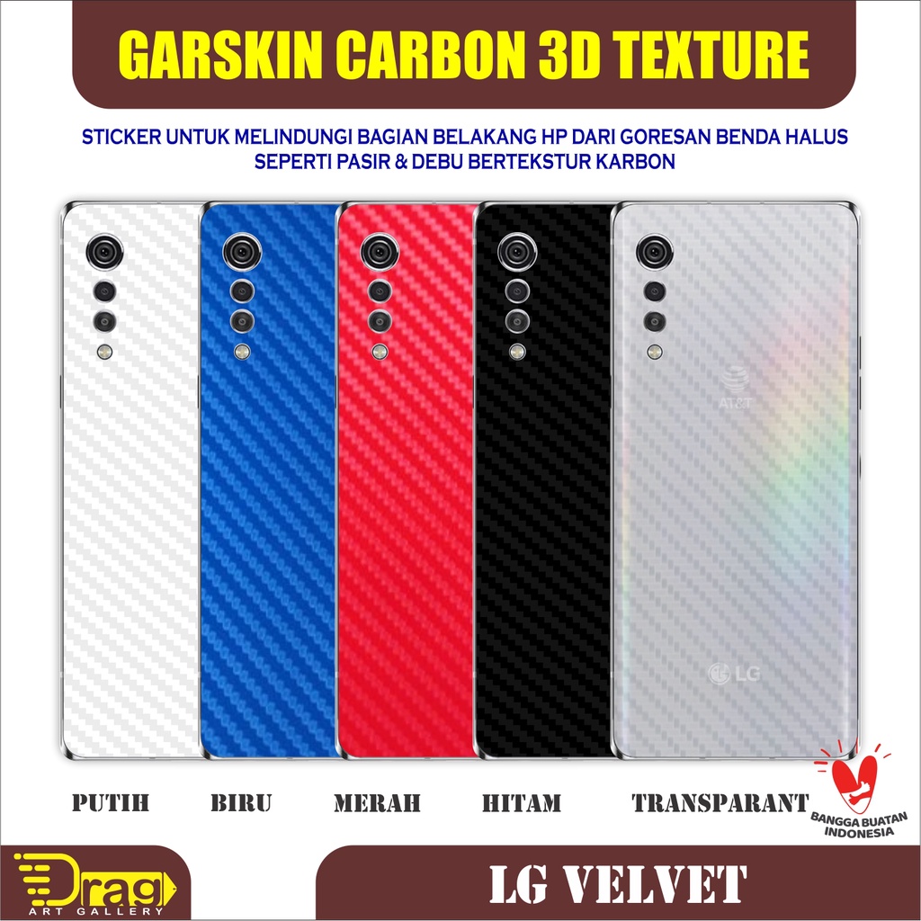 Lg VELVET Carbon Motif Garskin Skin Sticker สามารถปรับแต่งได้ | Shopee ...