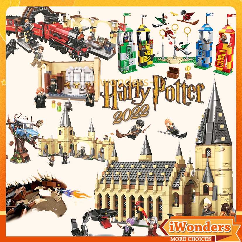 Harry Potter MOC Buliding Blocks Hogwarts Castle Knight Bus Hedwig ...