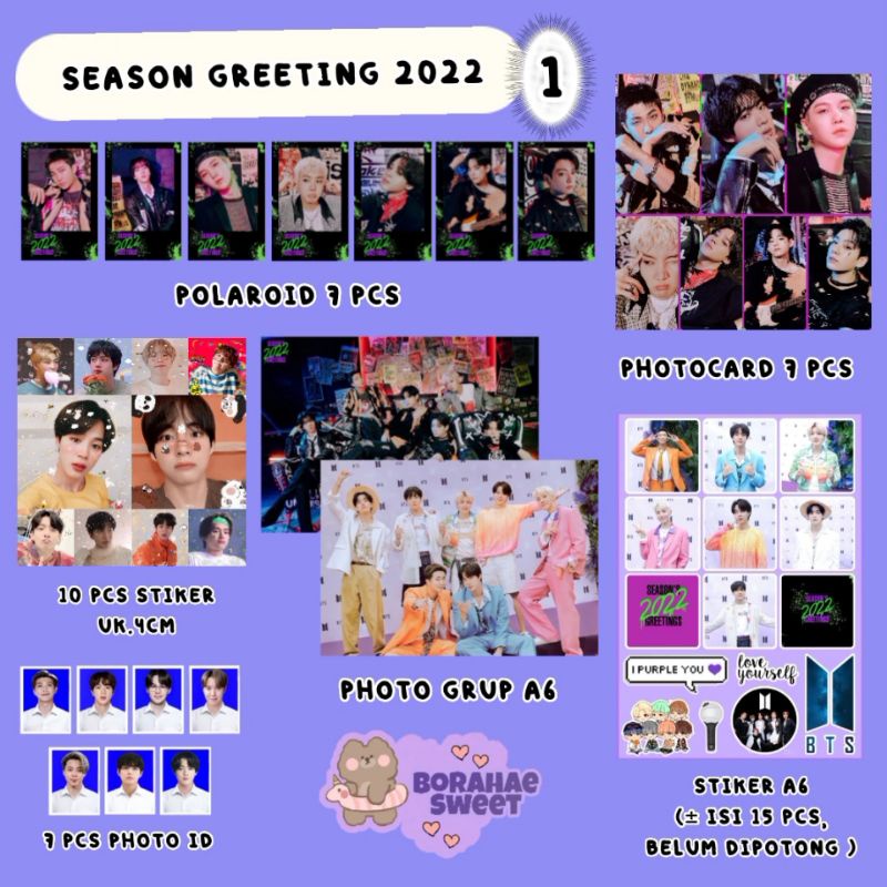 [บรรจุ 48 + 1 PC สุ่ม] Fankit BTS Season Greeting 2022 / แพ็คเกจออมเงิน BTS / BTS ARMY / Fankit ...