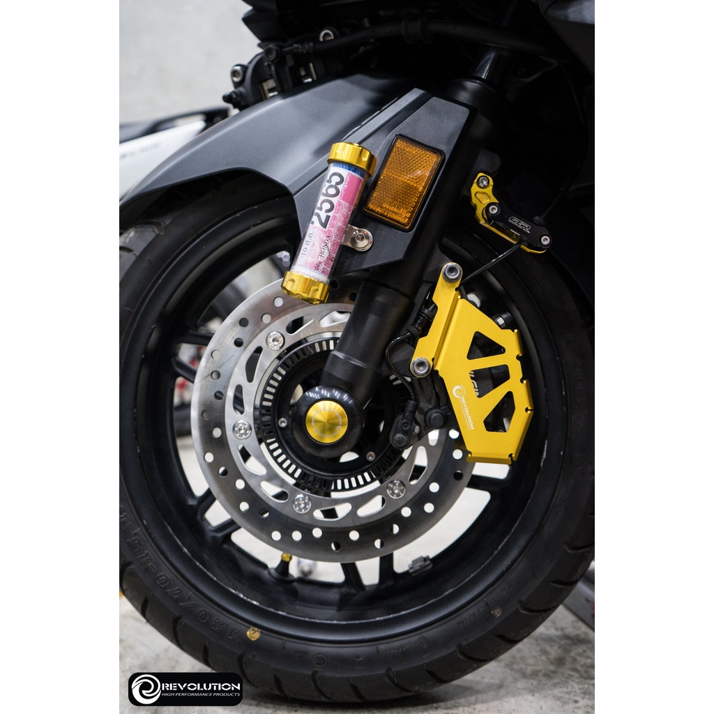 504.การ์ดปั้มดิสหน้าล่าง มีเนียม 2D ตรงรุ่น ADV-350, FORZA-350 แบรนด์ ...