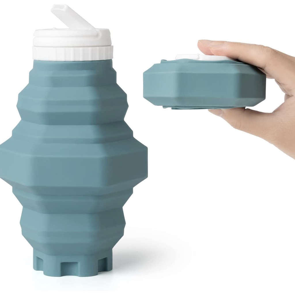 ♤Collapsible Water Bottles, Silicone Foldable BPA Free Waterbottle ...