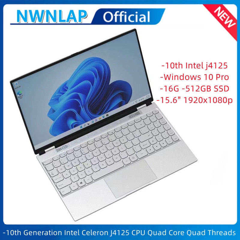 Intel Ultra Slim Notebook Quad Core j4125 Graphics UHD 600 15.6 inch ...