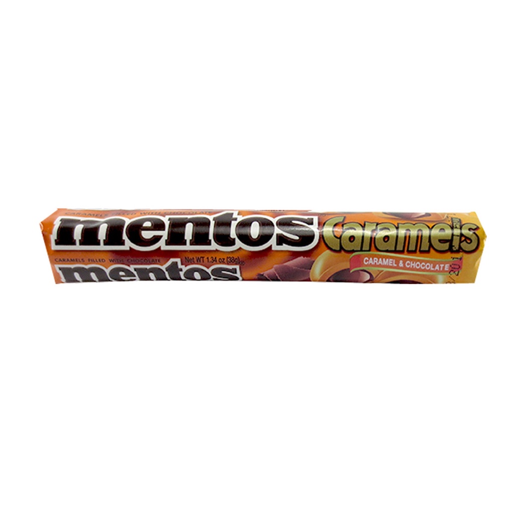 Mentos Caramel & Chocolate Chewy Candy 38g. เมนทอสคาราเมลแอนด์ช็อกโกแลต ...