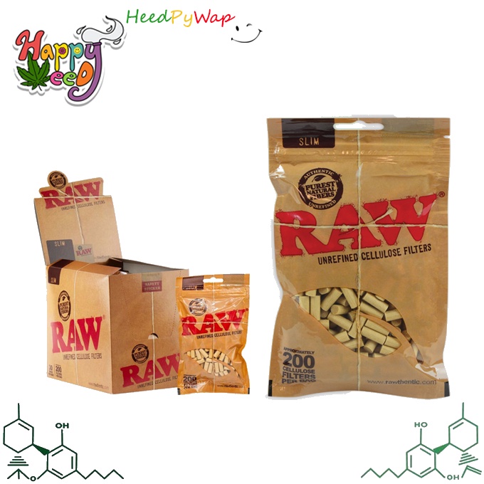 Raw Cellulose Slim ฟีลเตอร์ สลิม ถุงละ 200ชิ้น สำหรับ Raw paper ...