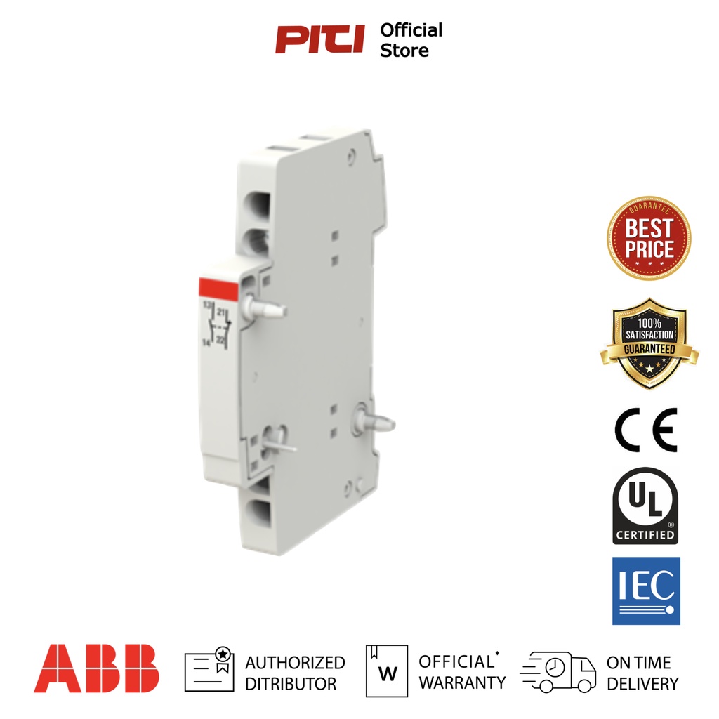ABB S2C-H11L Auxiliary contact 1NO+1NC left side อุปกรณ์เสริมเซอร์กิตเบรกเกอร์ # 2CDS200936R0001 ...