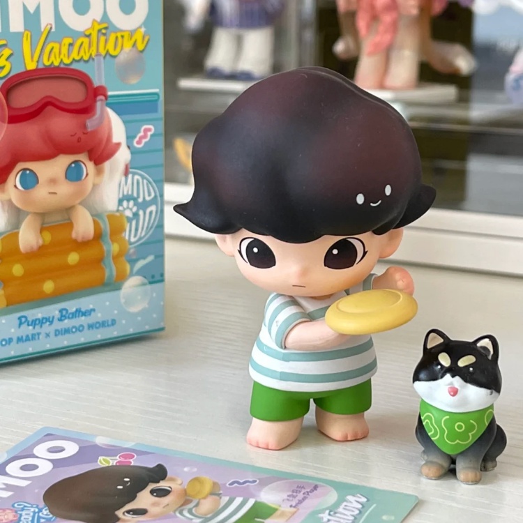 【ของแท้】POPMART Dimoo Pets Vacation Series กล่องสุ่ม ตุ๊กตาฟิกเกอร์ ...